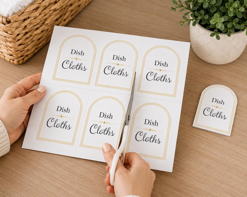 Editable Cleaning Labels | Elegant Utility Room Organization (canva ...