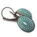 Evanora Inspired Bohemian Style Green Mosaic Leverback Earring Antique ...