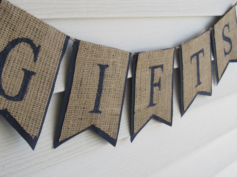 Rustic Burlap gifts Banner for Your Woodland - Etsy