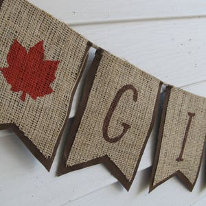 Burlap "give Thanks" Banner: Rustic Autumn Thanksgiving Decor - Etsy