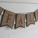 Rustic Burlap "fall" Autumn Banner Shown With Brown Outline - Etsy