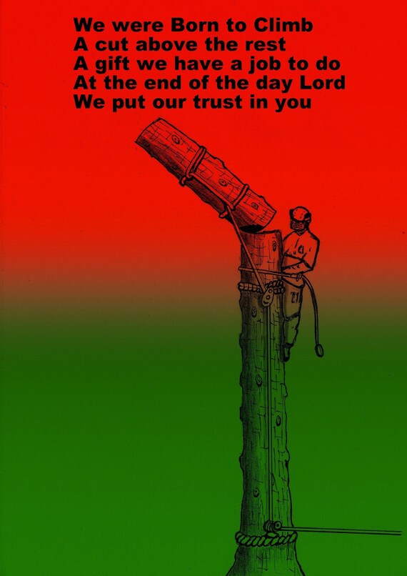 Arborist Prayer A4 Print tree Surgeon Chainsaw Logger - Etsy