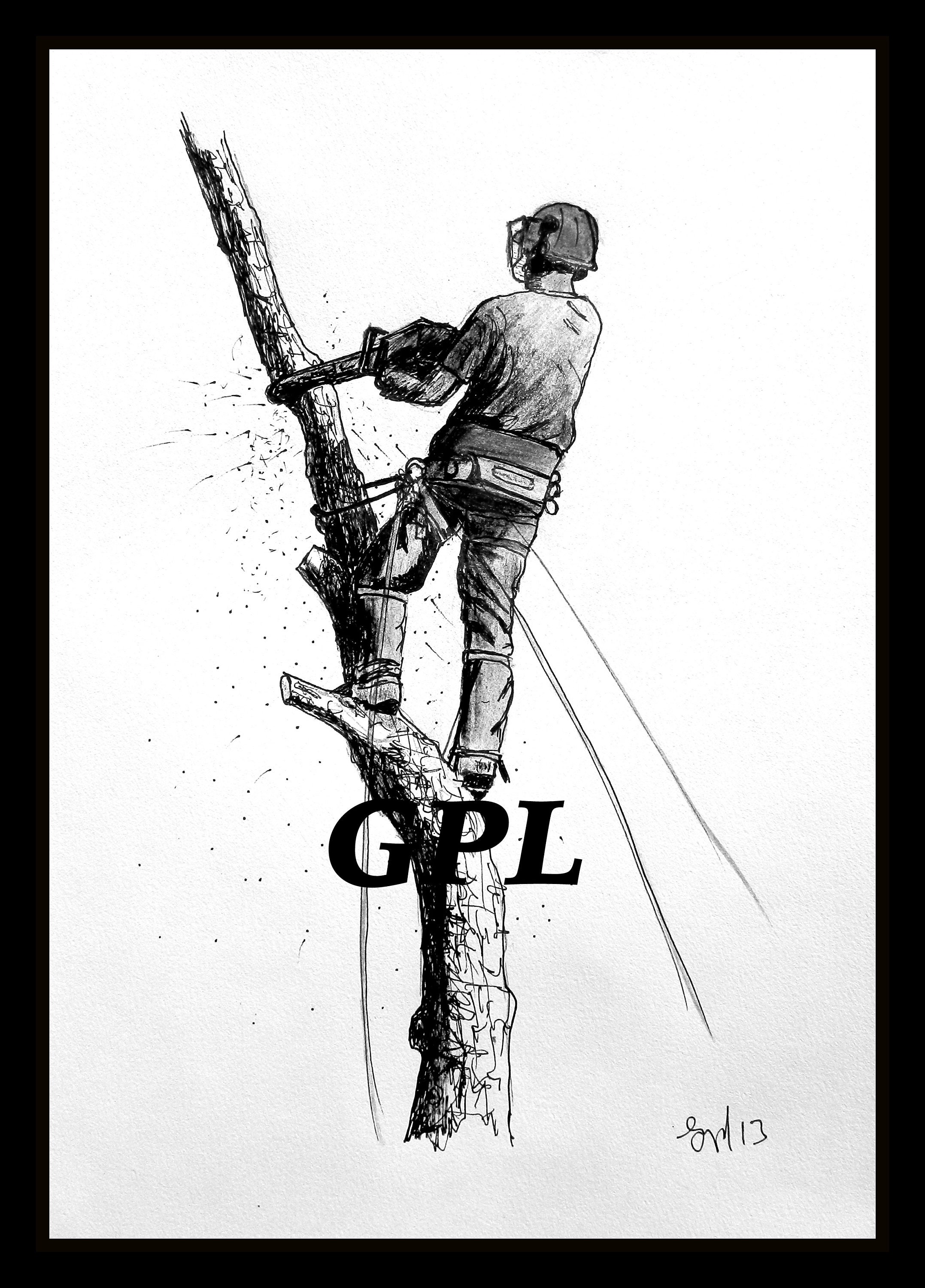 Black and White A4 Print Arborist tree Surgeon Using Stihl - Etsy UK