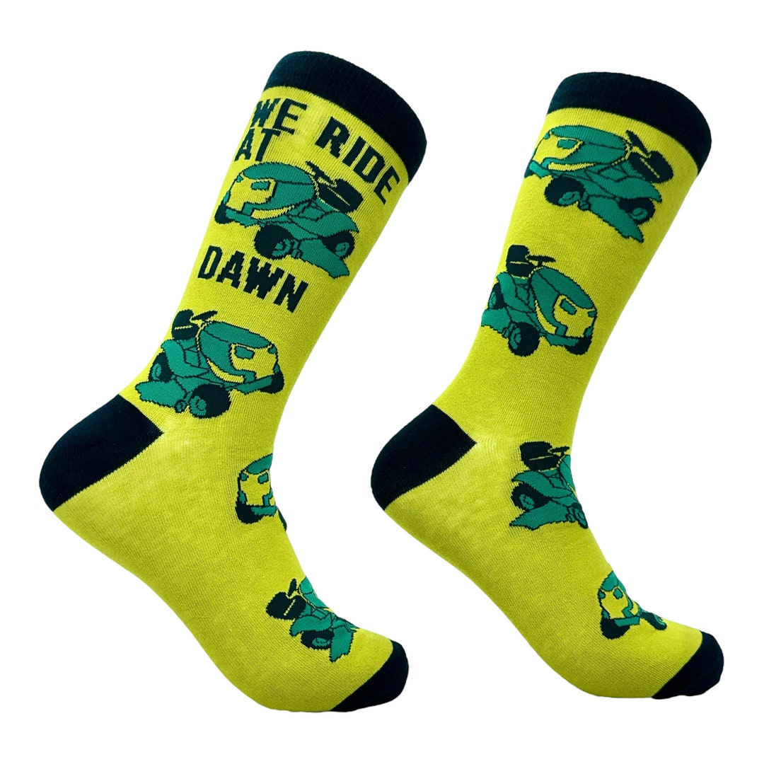 We Ride at Dawn Socks, Law Mower Socks, Dad Socks, Mens Socks, Summer ...