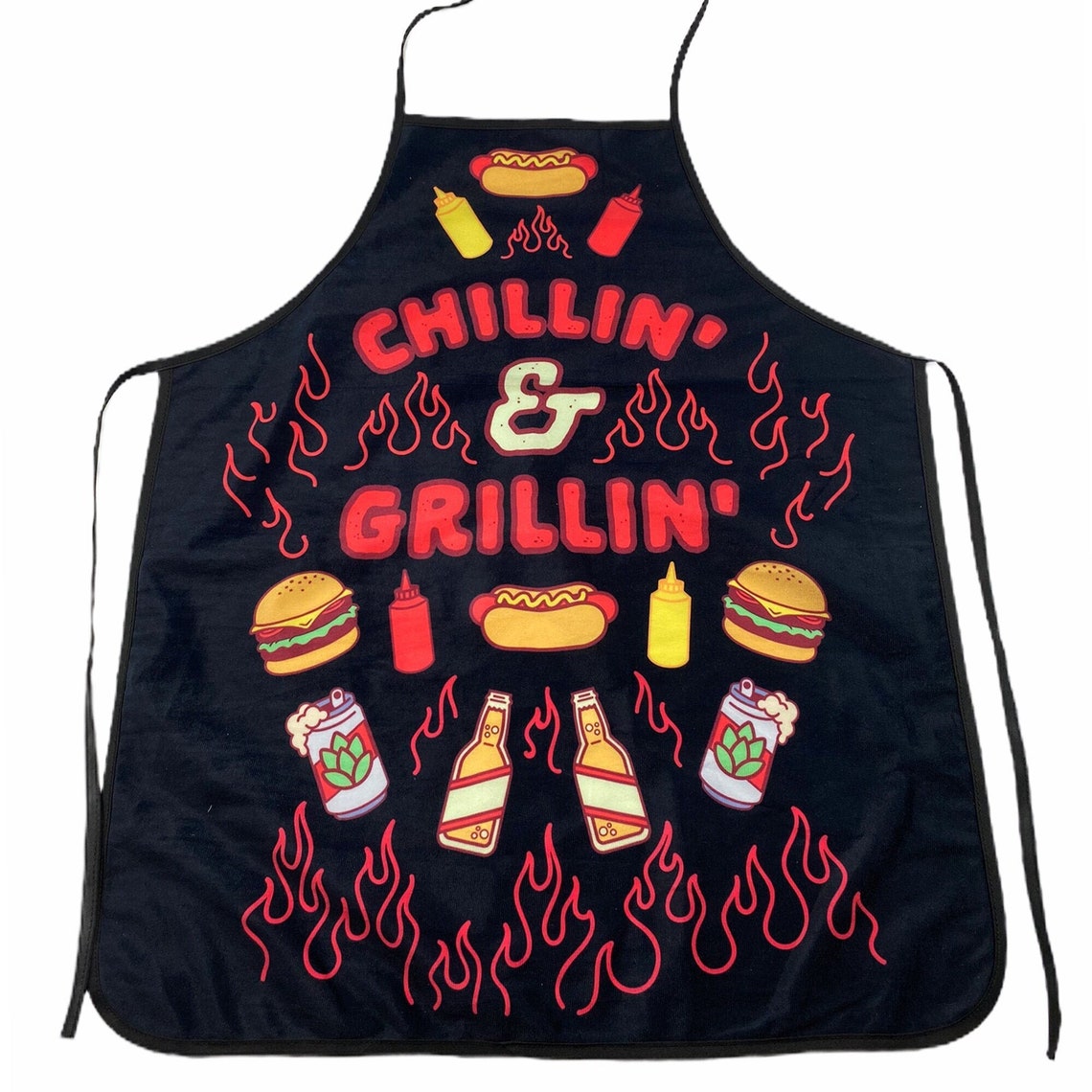 Funny Barbecue Apron Chillin and Grillin Meat BBQ Apron - Etsy UK