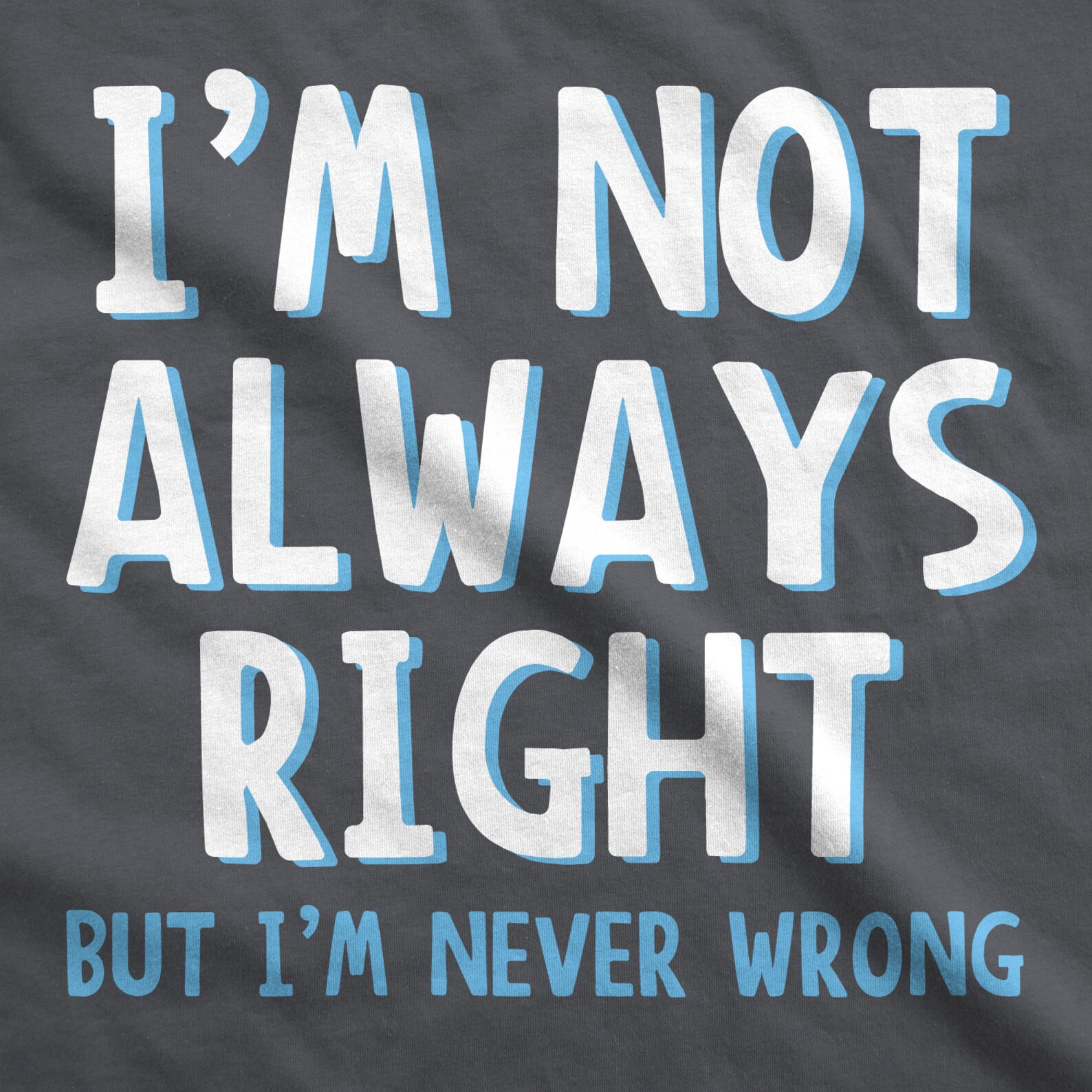 Im Not Always Right Mens Tshirt Shirts With Sayings - Etsy