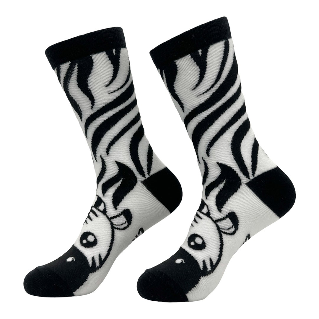 Zebra Socks, Womens Safari Socks, Cute Socks, Novelty Socks ...