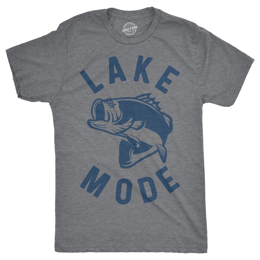 Lake Mode Shirt, Lake Fishing Shirt, Bass Fishing Tee, Fishing Holiday ...