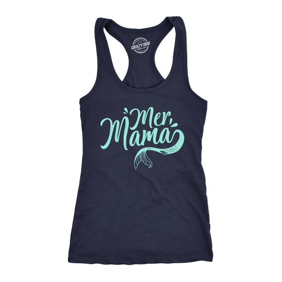 Mer Mama Mermama Mermaid Mom Mermaid Tank Tops Funny - Etsy