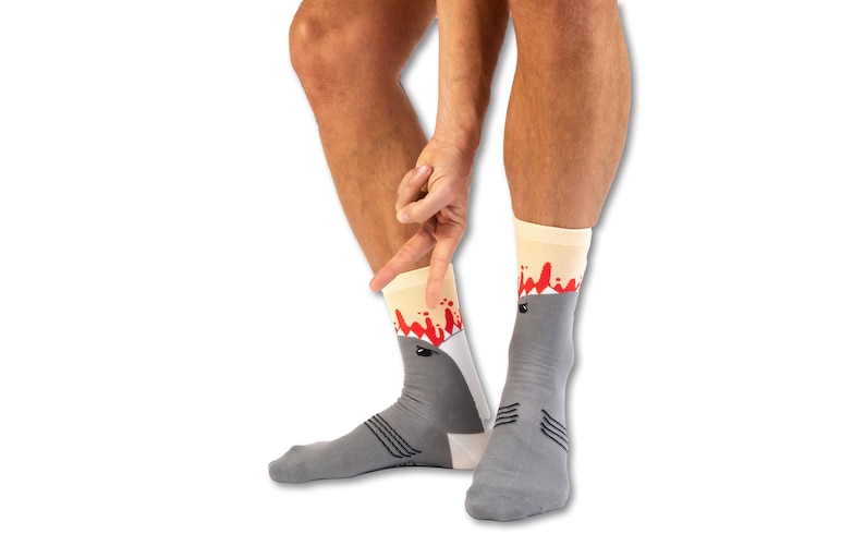 Funny Dad Socks Shark Bite Socks Funky Shark Socks Shark - Etsy