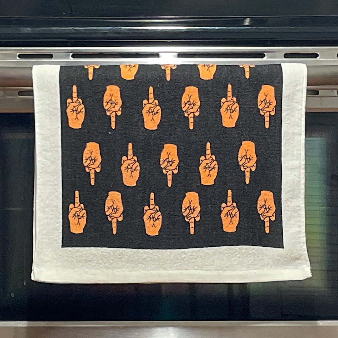 Offensive Towel, Middle Finger Tea Towels, Funny Hand Towels ...