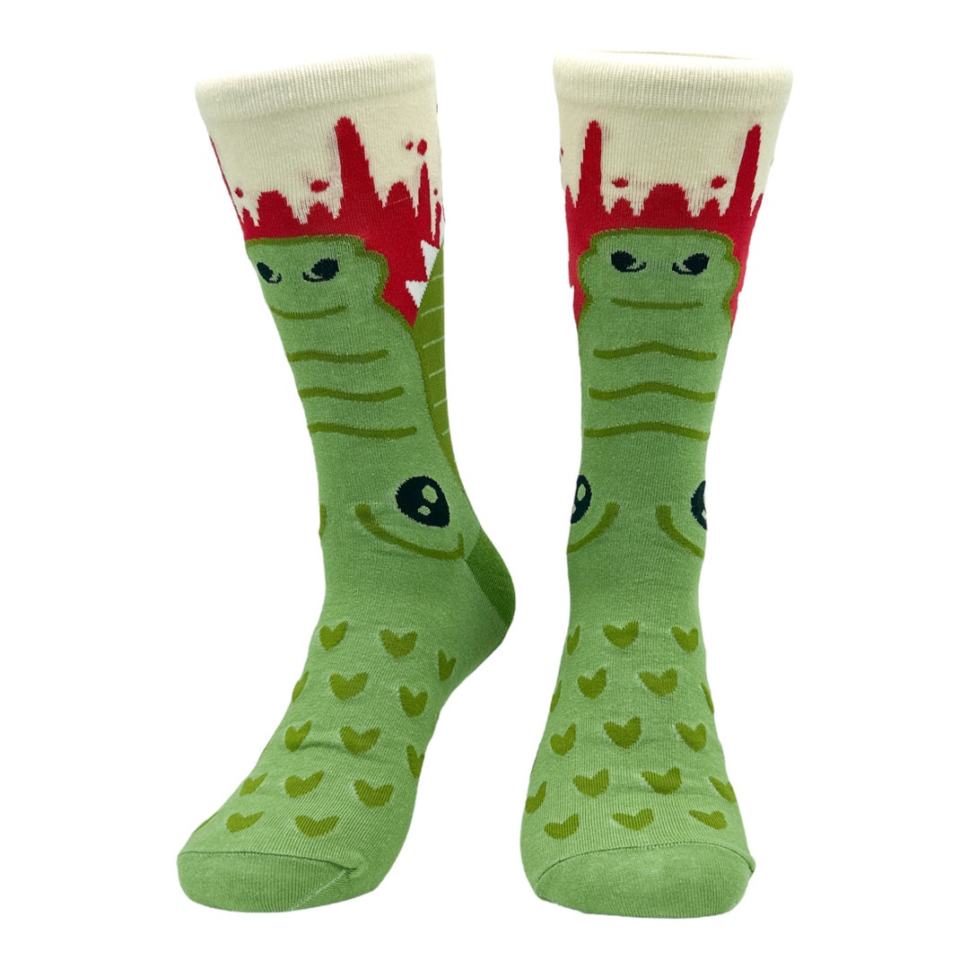 Funny Dad Socks, Alligator Bite Socks, Funky Alligator Socks, Gator ...
