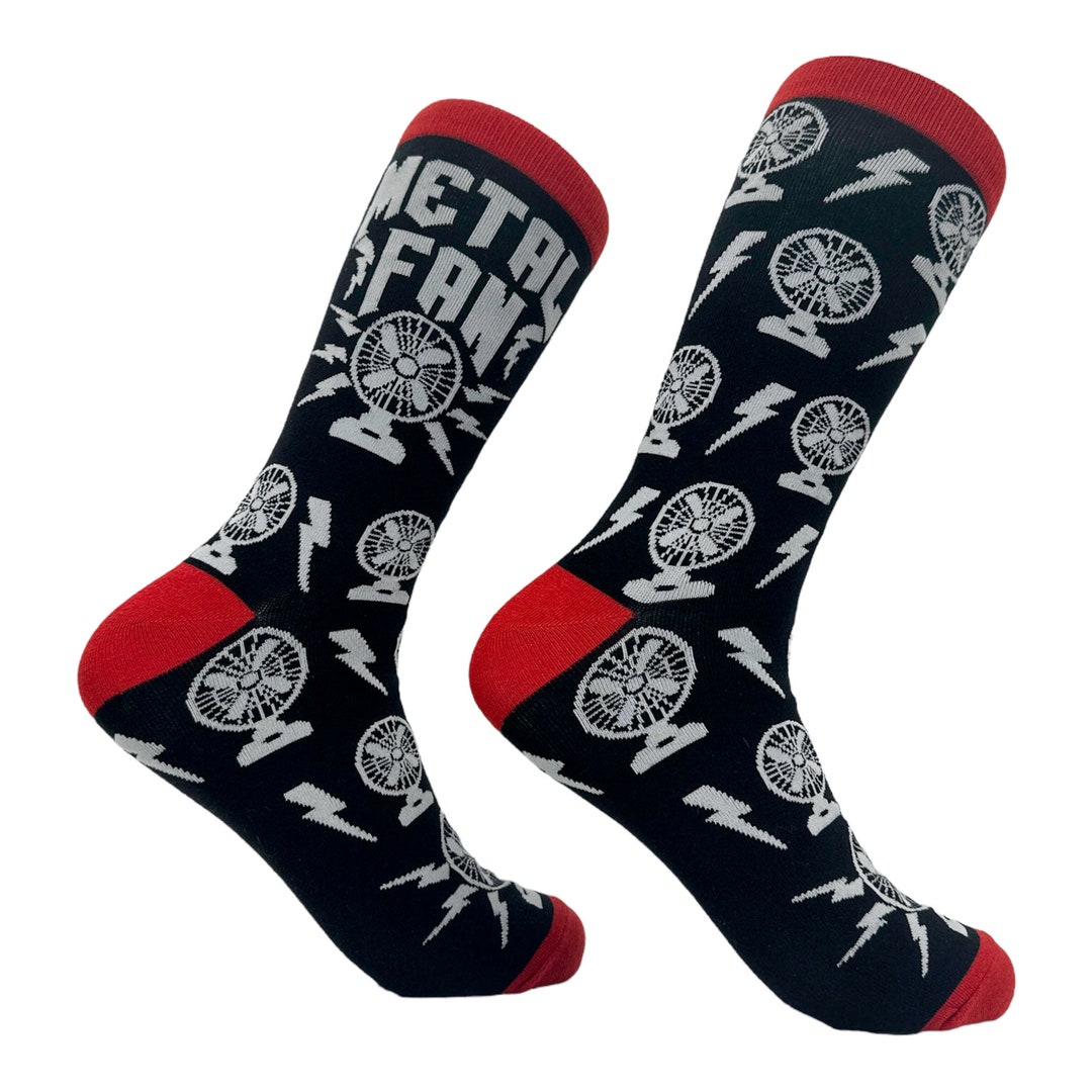 Metal Fan, Pun Socks, Mens Socks, Funny Dad Socks, Metal Fan Socks ...