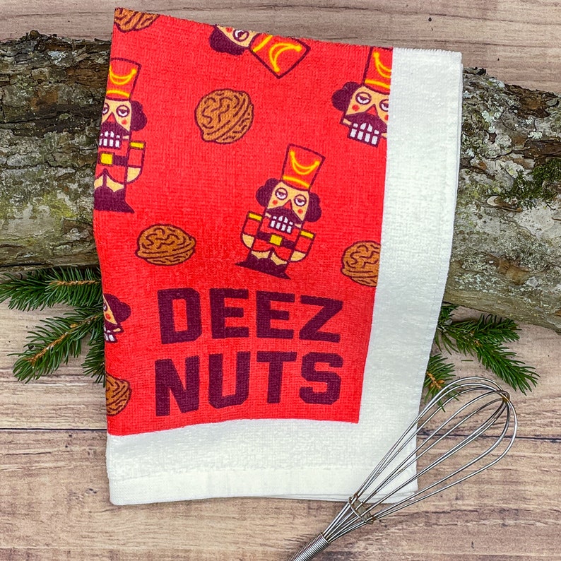 Deez Nuts Nutcracker Tea Towel, Funny Christmas Gift - Etsy