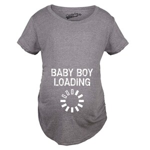 Baby Boy Loading Maternity Graphic Tees, Funny Pregnant Shirt, Cool ...