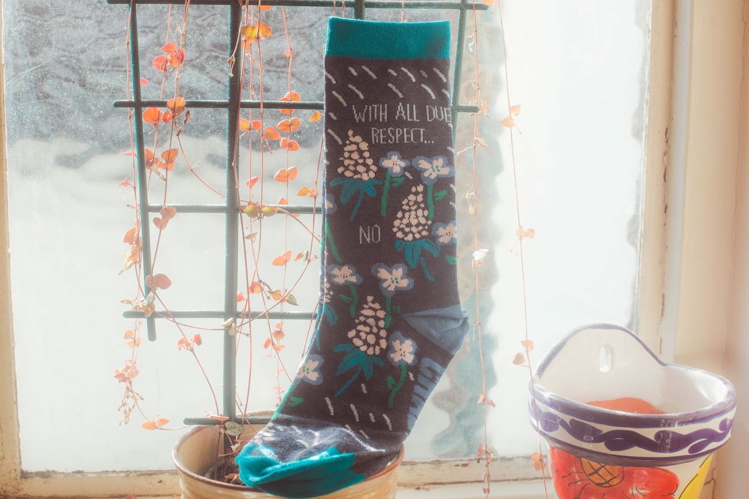 Women's All Due Respect... NO Socks , Vintage Socks, Inappropriate ...