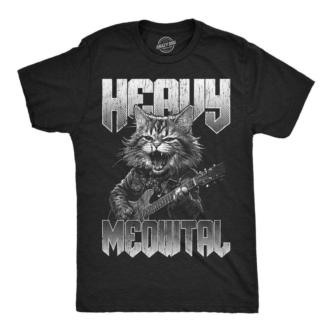 Heavy Metal Shirts, Heavy Meowtal Shirts, Cat Dad Shirts, Funny Shirts ...