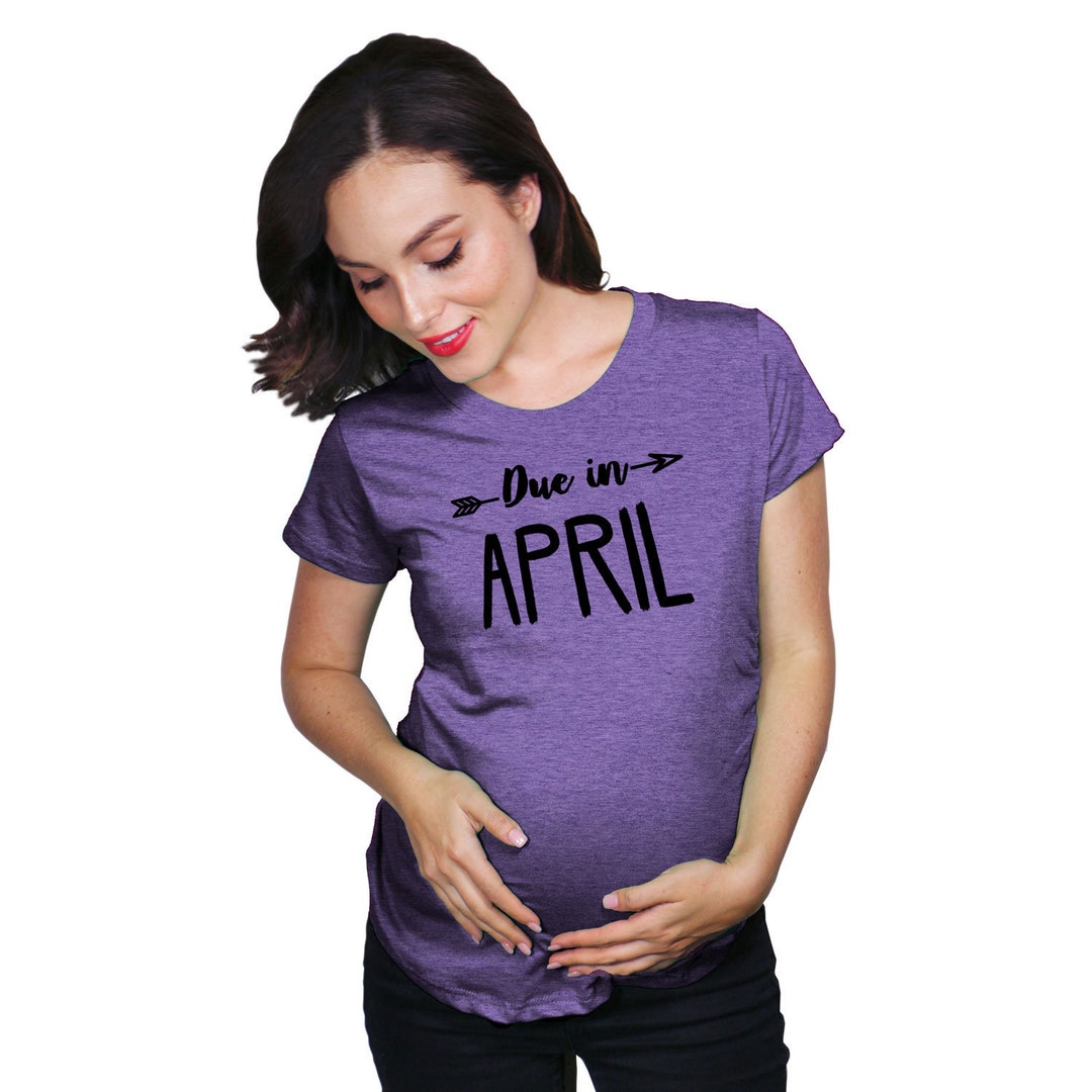 April Baby Shirt Due in April Shirt Born in April Gift Baby - Etsy