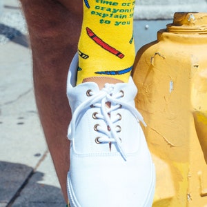 Time or Crayons to Explain This to You Socks, Womens Crayon Socks, Cute ...