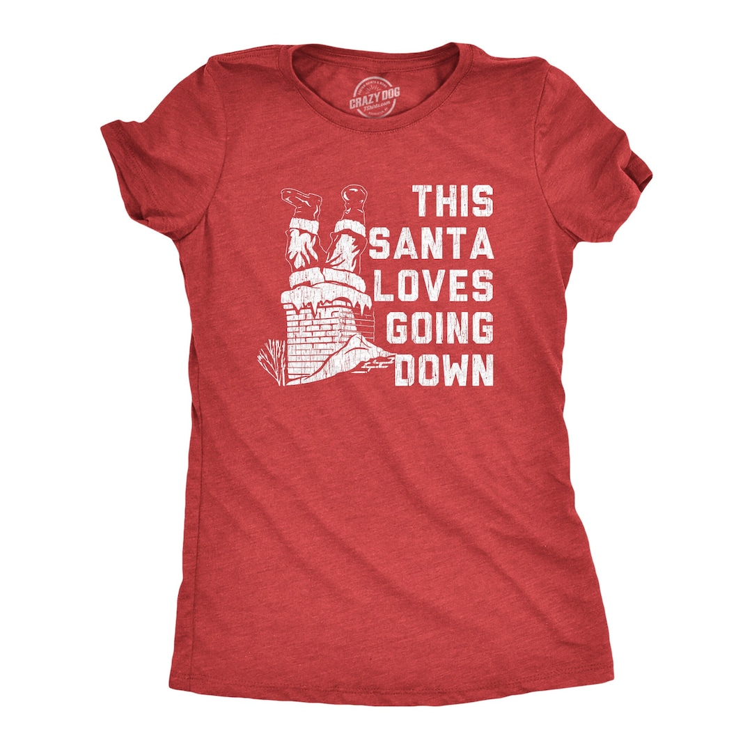 Funny Rude Christmas Shirts, Shirt for Women, Innuendo, Santa Loves ...