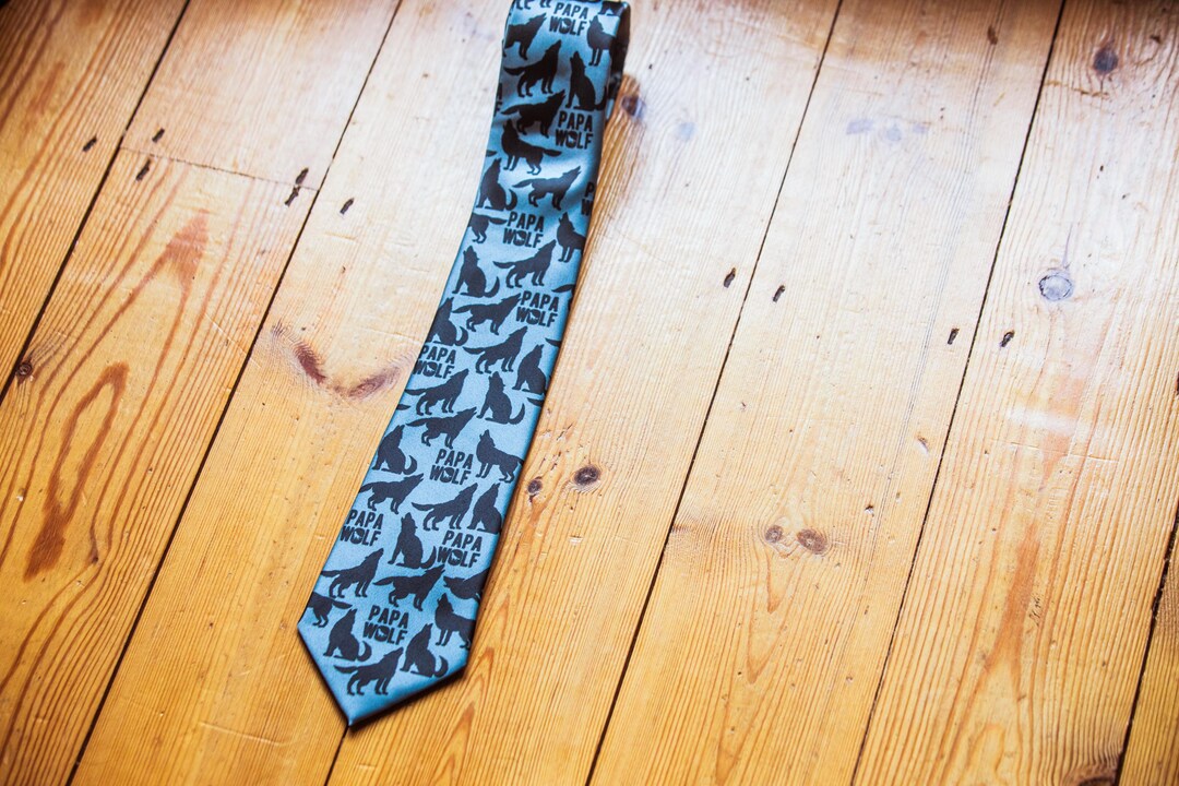 Unique Father's Day Gift: Papa Wolf Necktie, Necktie for Work, Gift for ...