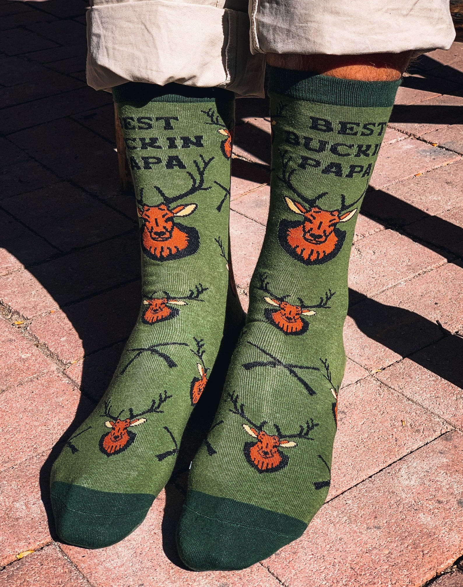 Best Buckin' PAPA Mens Socks Funny Dad Socks Hunting | Etsy