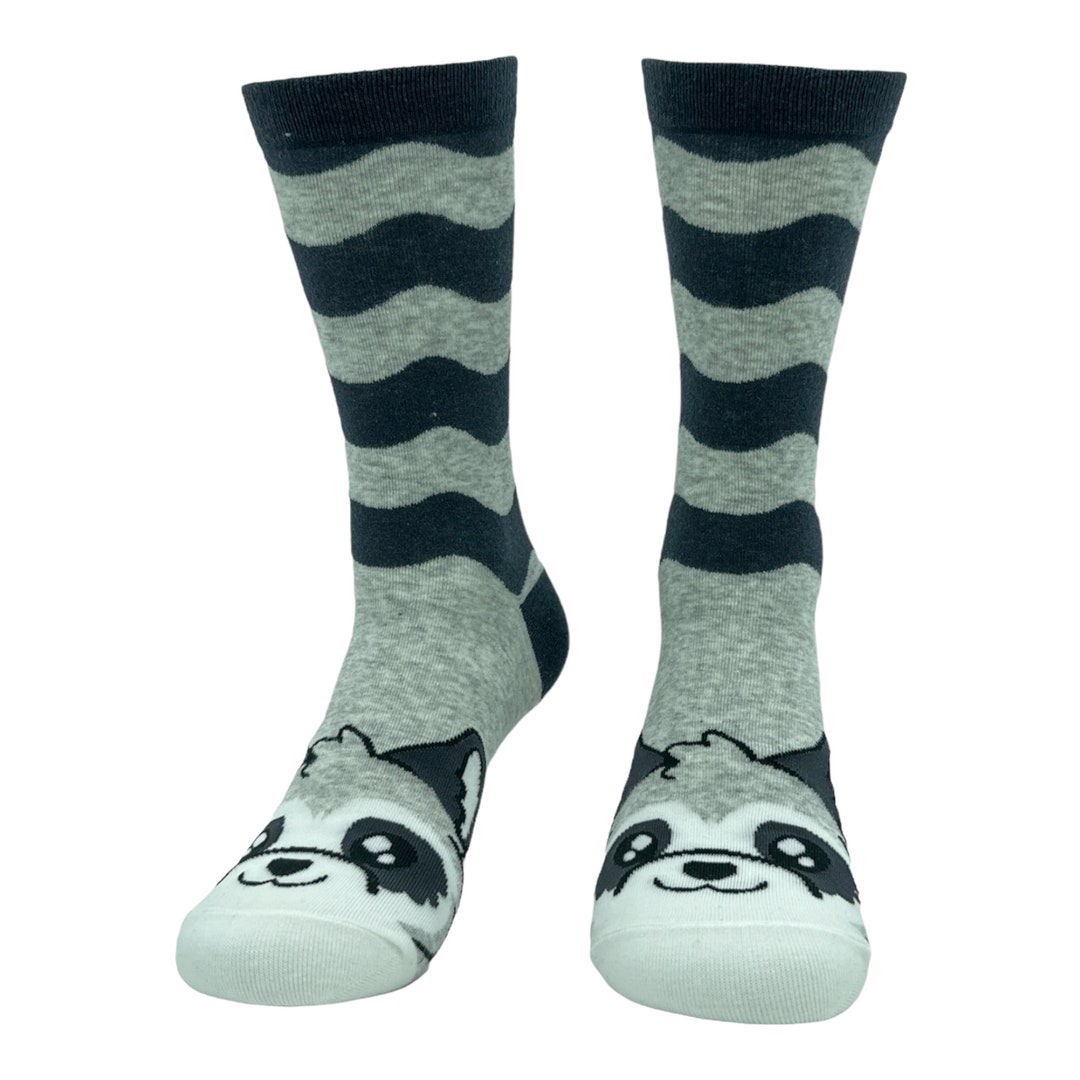 Raccoon Socks, Opossum Socks, Funny Animal Socks, Funny Women's Socks ...