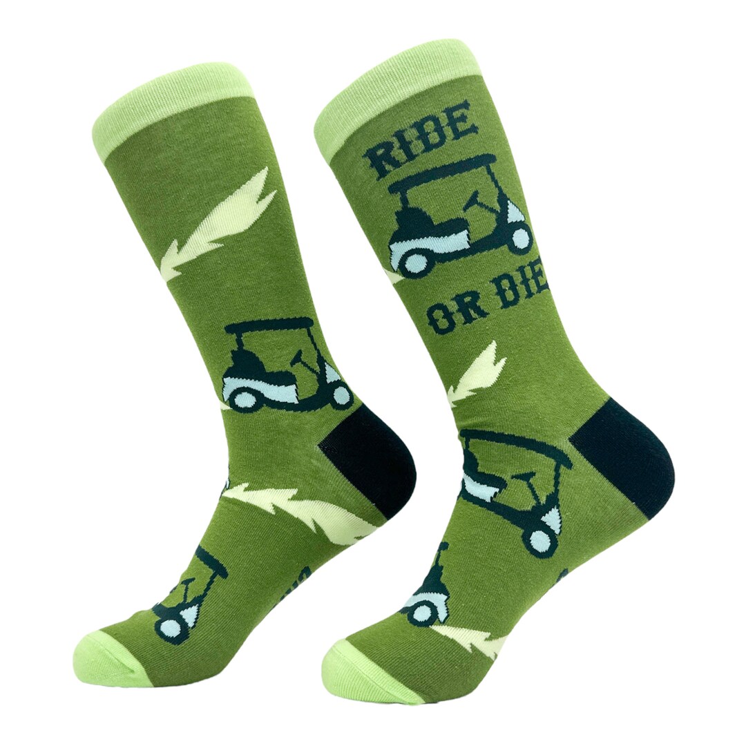 Ride or Die Golf Cart Socks, Funny Embroidered Golfing Socks - Etsy