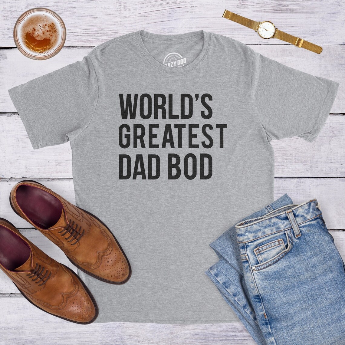 Fat Dad Shirt Worlds Greatest Dad Bod Shirt Funny Gift for - Etsy
