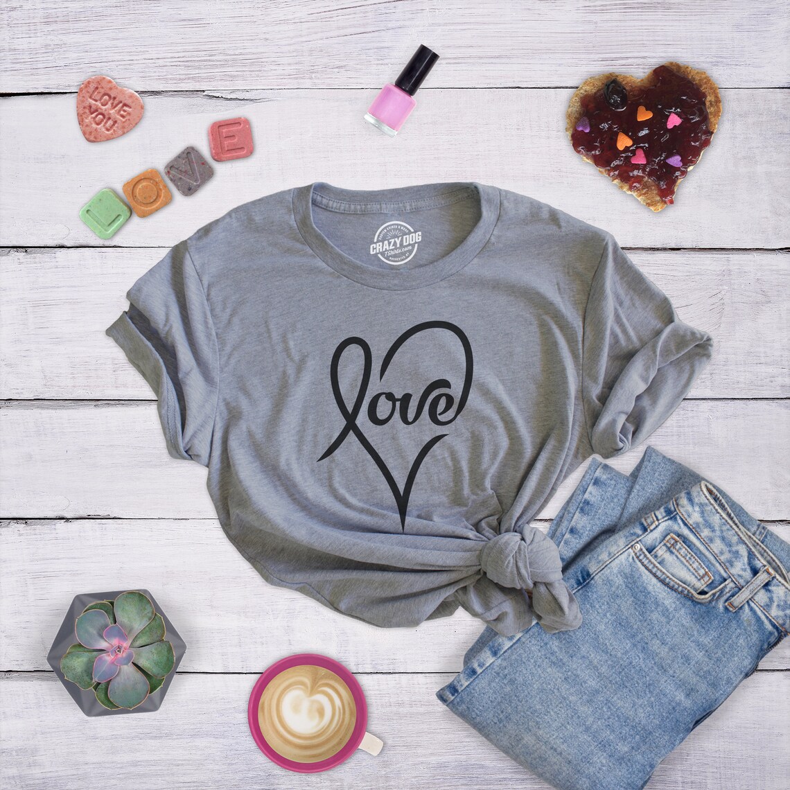Heart Love Shirt Big Heart Tee Heart Spelt With Love - Etsy