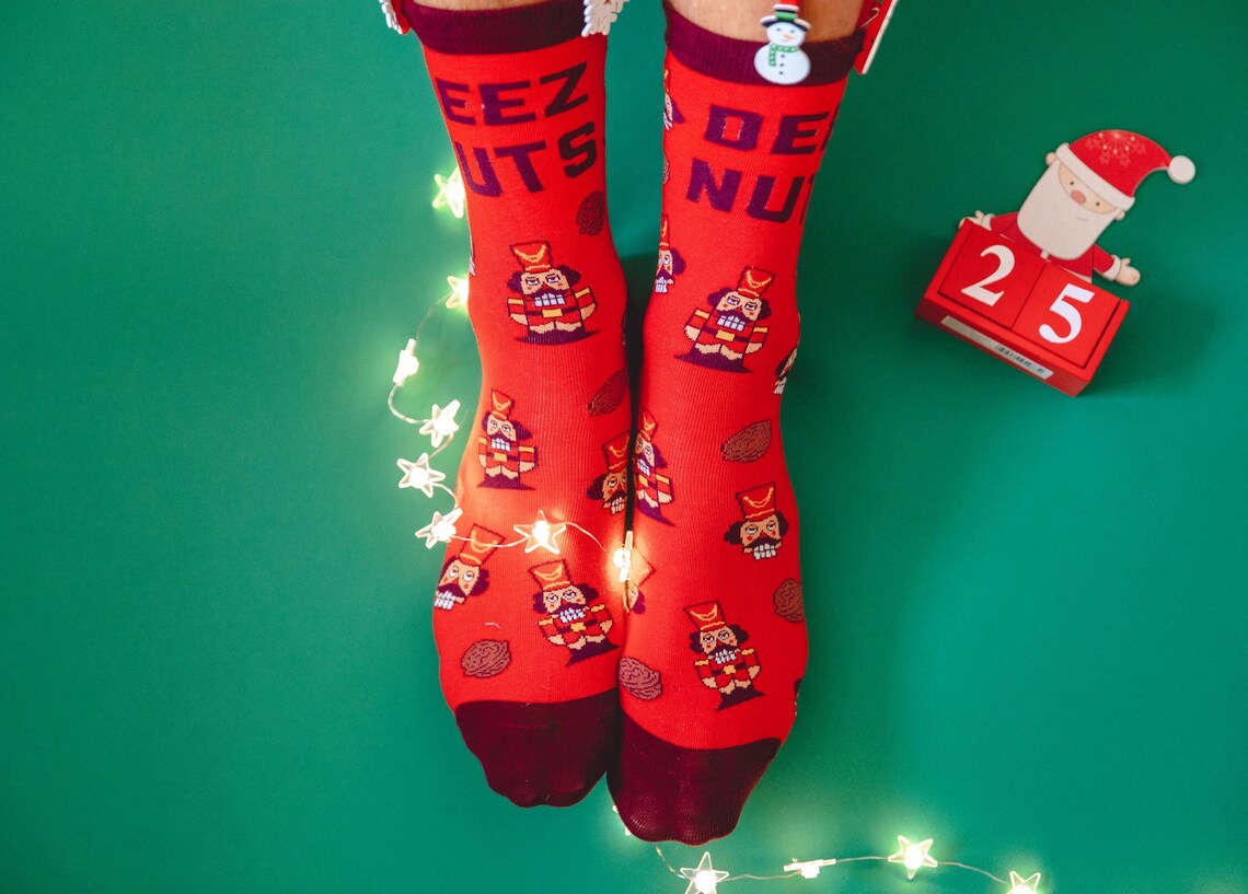 Christmas Socks Adult Christmas Humor Socks Men's Socks | Etsy