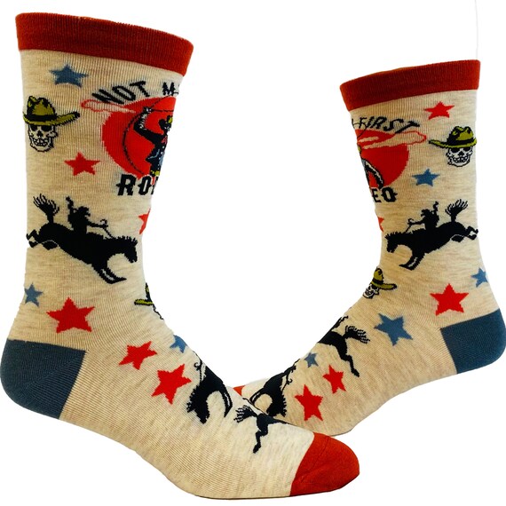 Not My First Rodeo, Horse Socks, Skull Socks, Funky Mens Socks, Funny ...