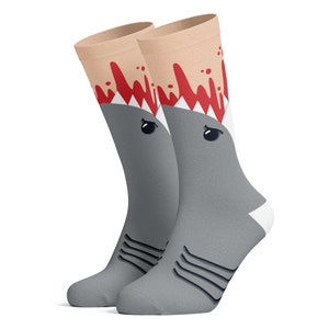 Funny Dad Socks, Shark Bite Socks, Funky Shark Socks, Shark Lover Gifts ...