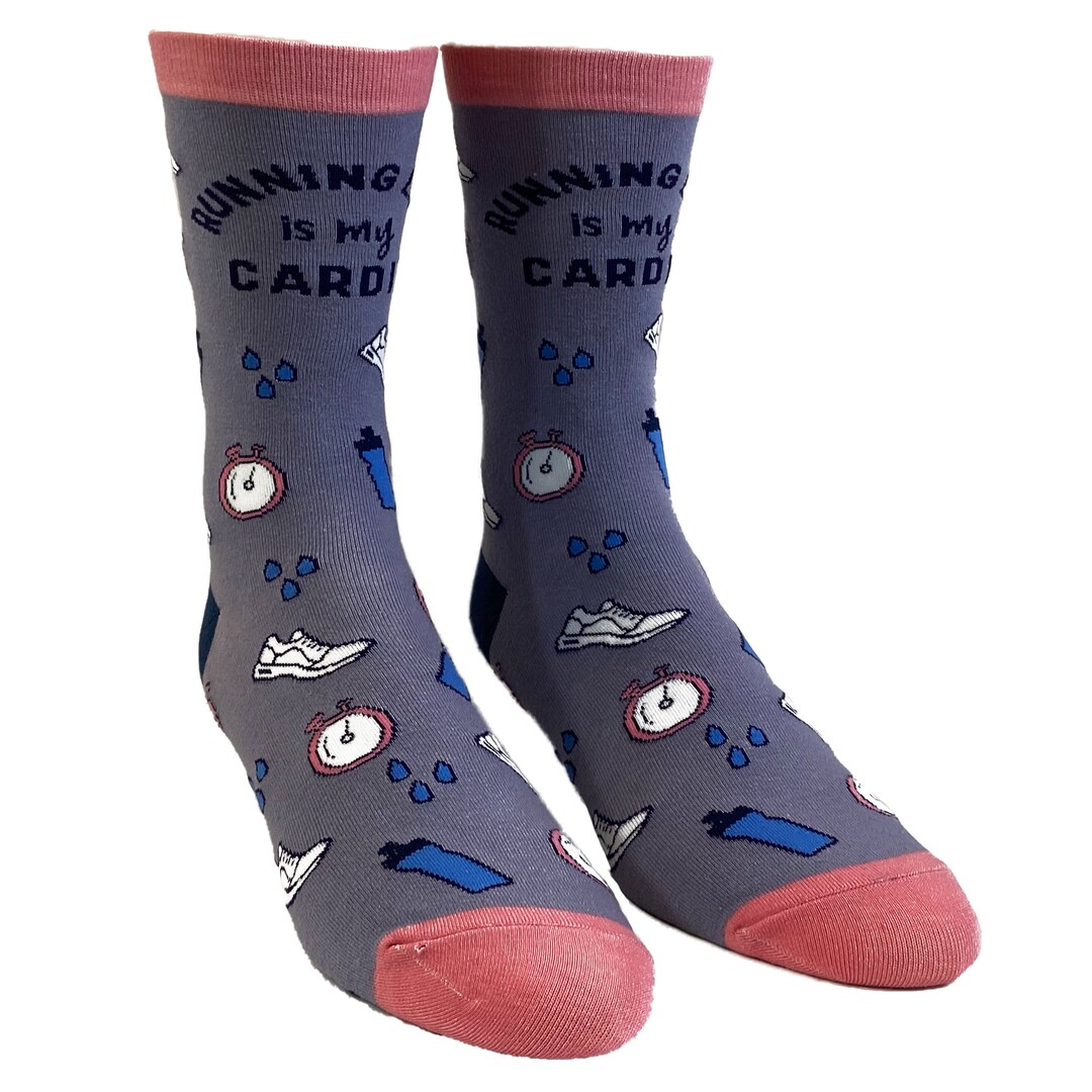 Running Late is My Cardio Socks, Womens Patterned Socks, Cute Womens ...