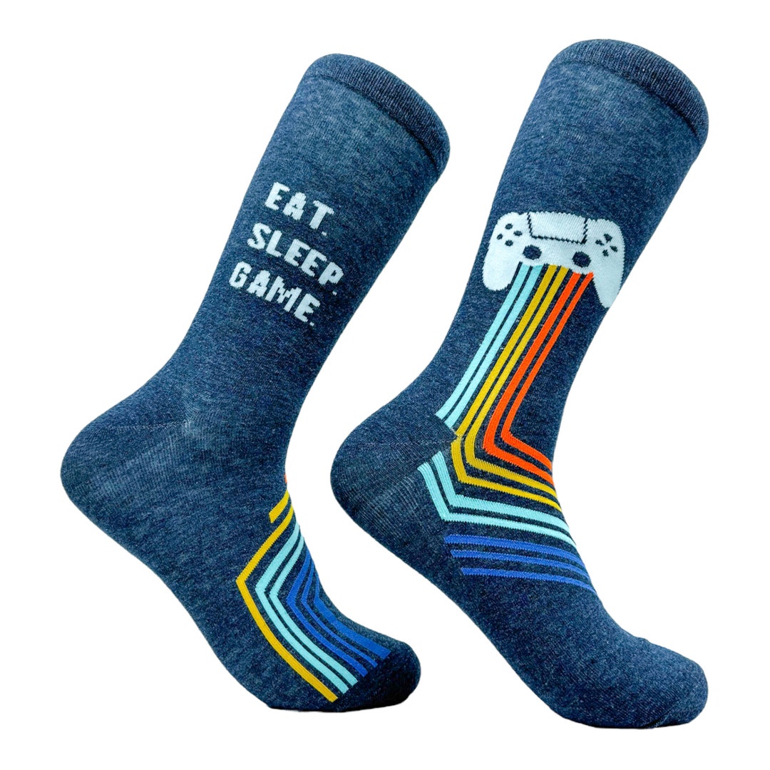 Eat Sleep Game, Video Gamer Sock, Do Not Disturb Funny Socks, Super ...