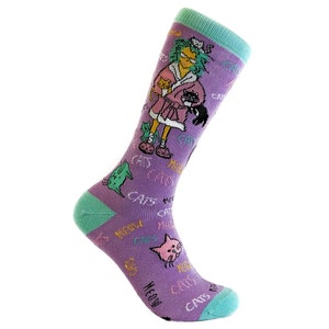 Cat Socks, Crazy Cat Lady Socks, Cat Lover Gifts, Womens Novelty Socks ...