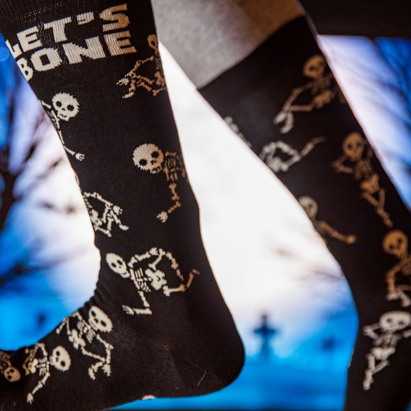 For Kids Halloween Skeleton Knee Socks - Spooky Anatomical Design For ...