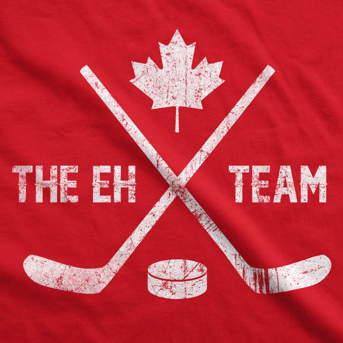 Canada Hockey Shirt Eh Team Shirt Hockey Sticks T Shirt Red - Etsy