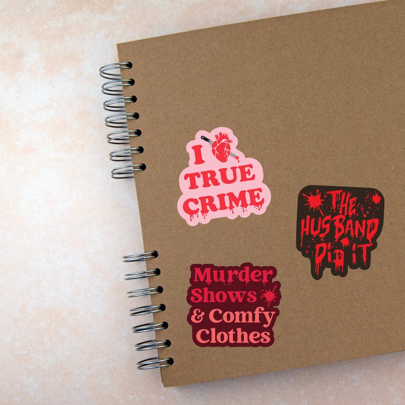 True Crime Sticker Set – Murder Show & Podcast Fan Decals - Etsy