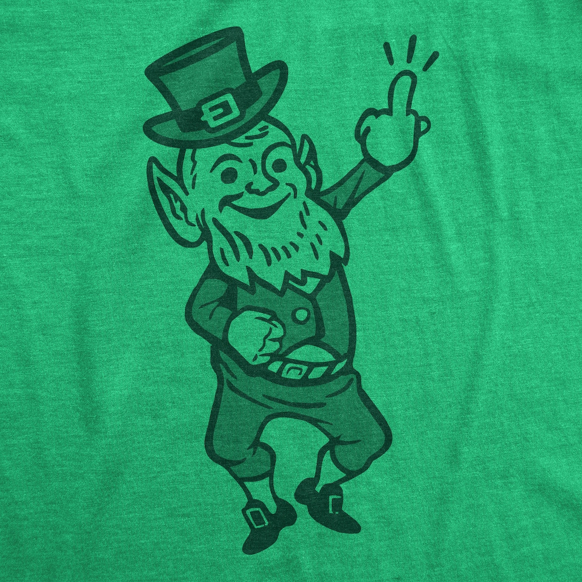 Leprechaun Middle Finger Flipping the Bird Leprechaun Shirt | Etsy