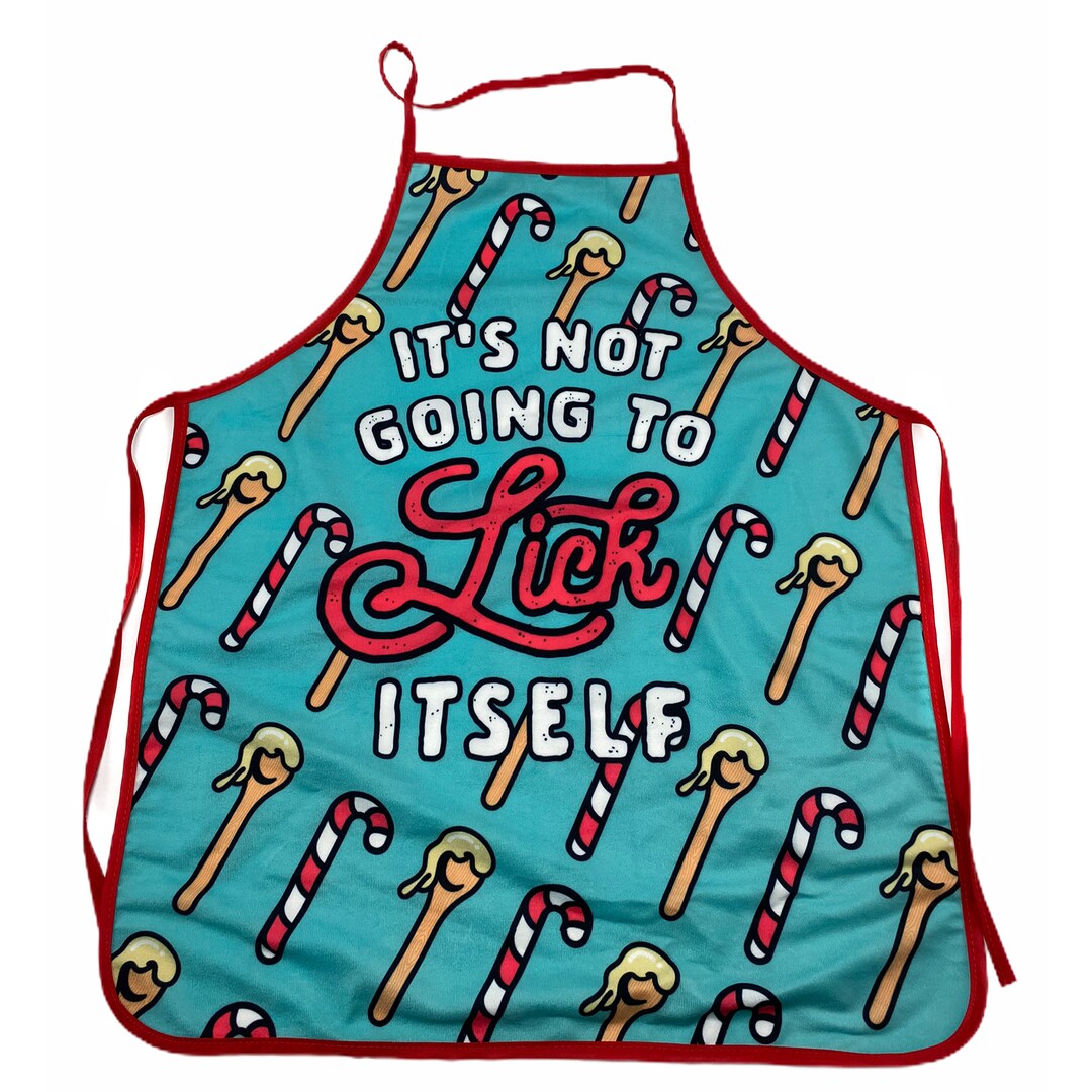 Funny Christmas Baking Apron: Candy Cane, "not Going to Lick Itself" - Etsy