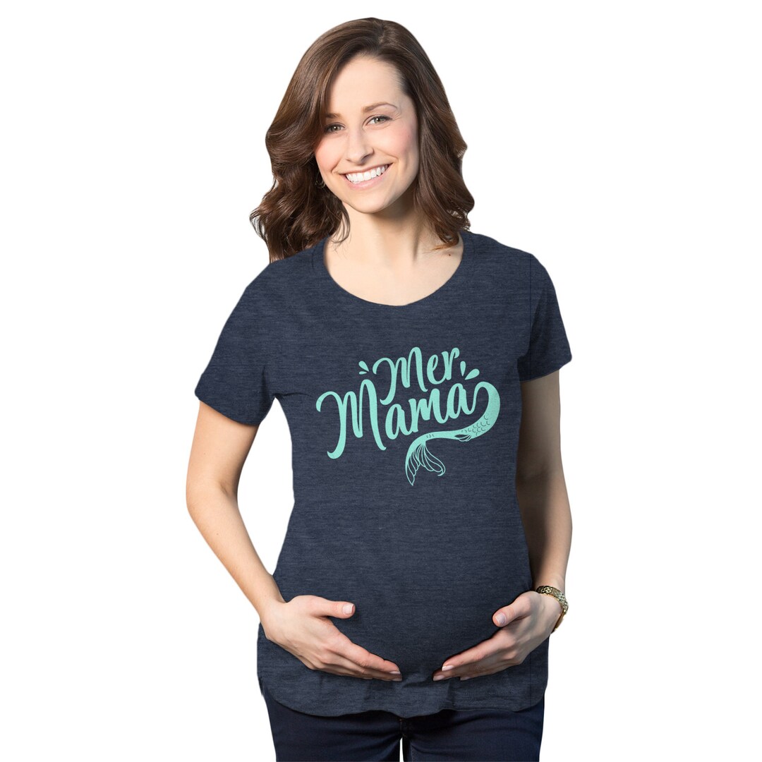 Mer- Mama, Mermama, Mama Mermaid, Camisa de maternidad sirena, Regalo ...