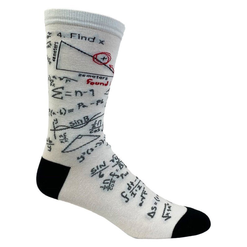 Math Formula Socks, Find X, Science Teacher Gift - Etsy