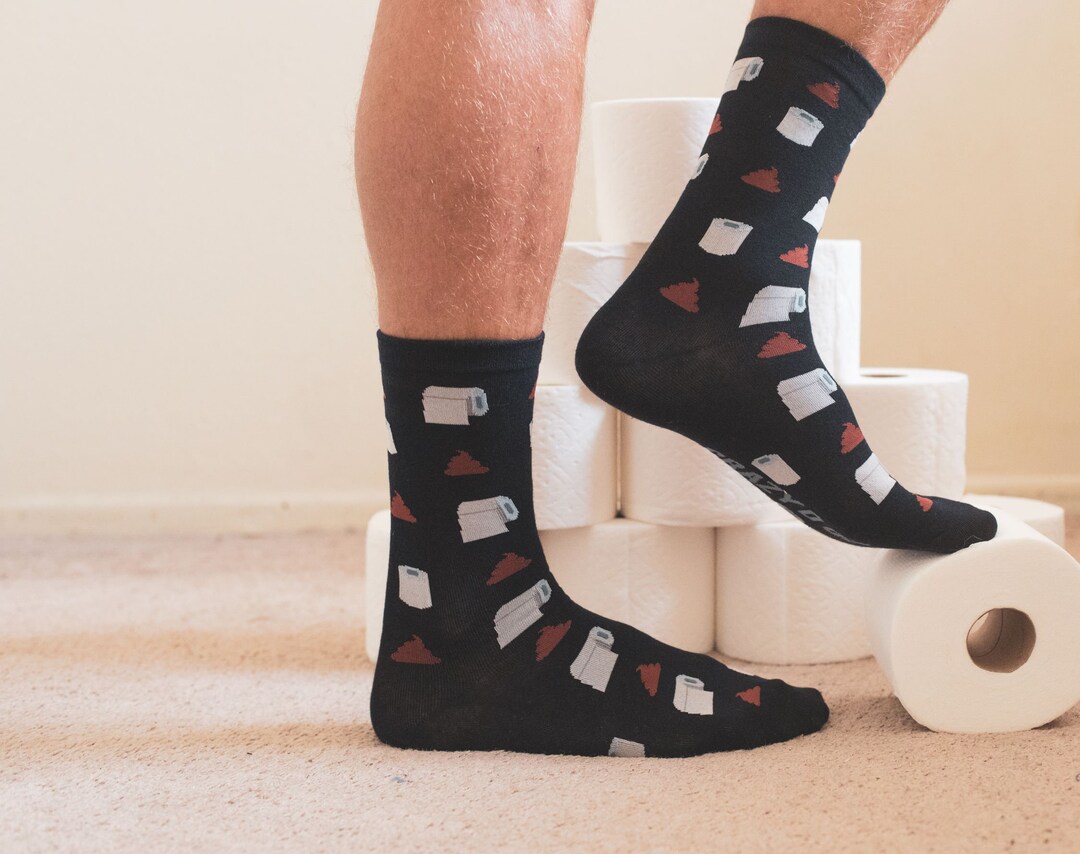 Funny Socks, Rude Socks, Toilet Paper, Poop Socks, Inappropriate Socks ...