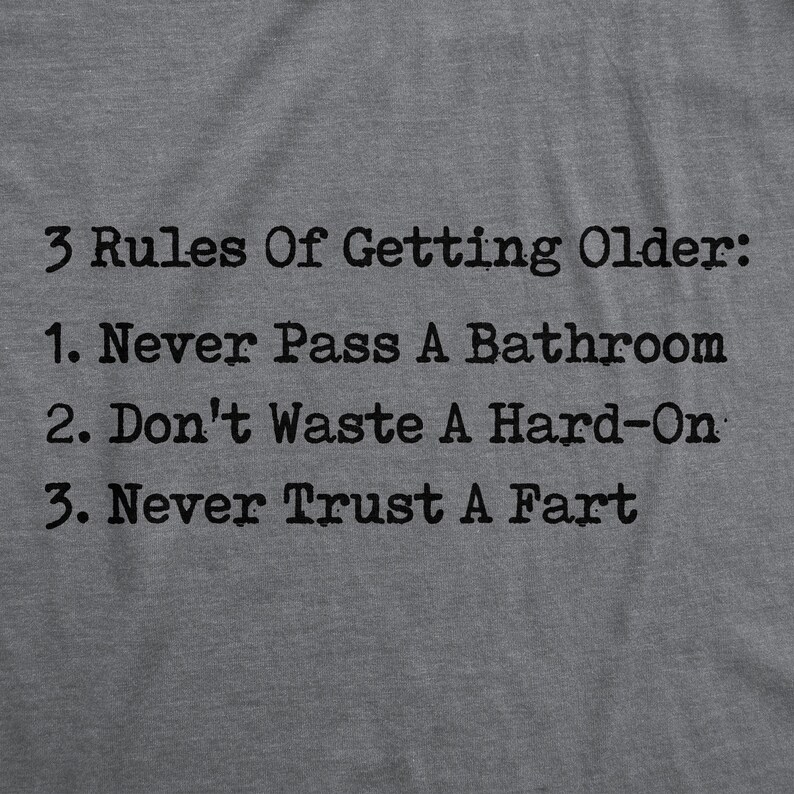 Three Rules of Getting Older Don't Get Older Funny Gifts - Etsy Australia
