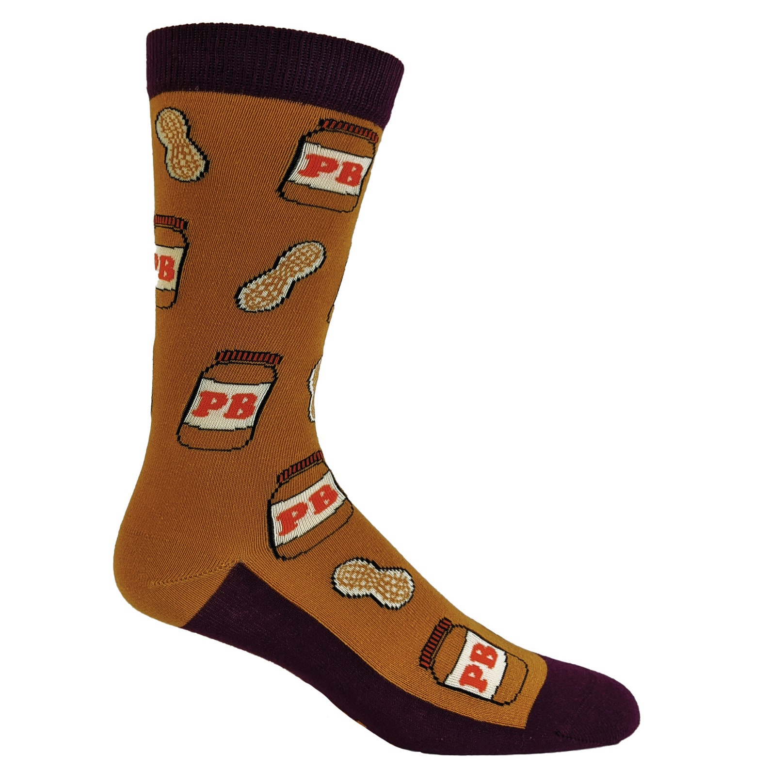 Peanut Butter Jelly Socks, Funny Womens, Mens Food Socks, Youth Socks ...