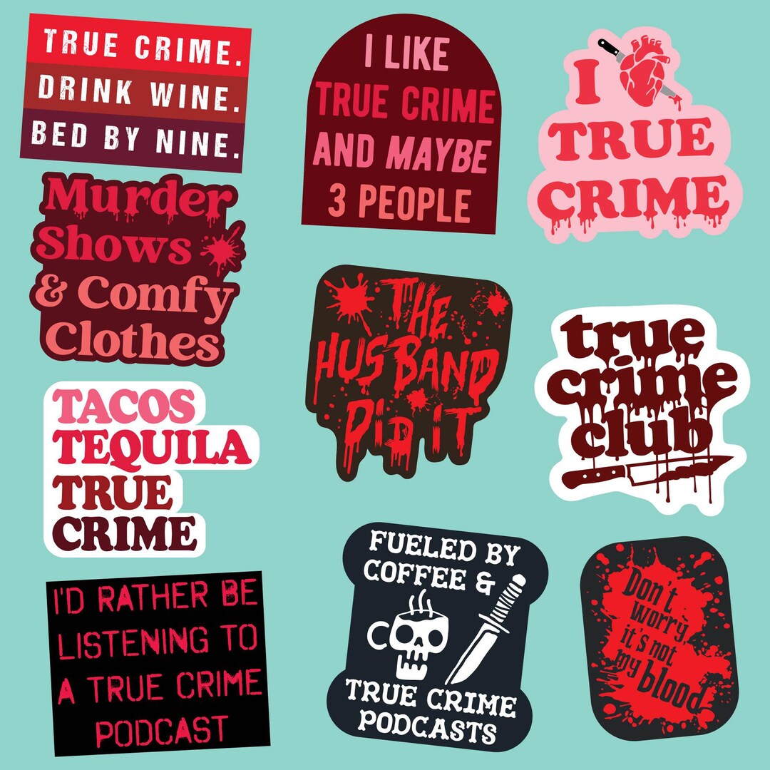 True Crime Sticker Set – Murder Show & Podcast Fan Decals - Etsy