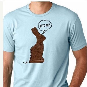 Bite Me Shirt, Sarcastic Shirt, Chocolate Bunny Shirt, Chocolate Rabbit ...