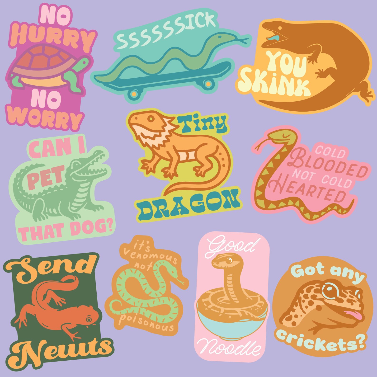 Reptile Laptop Stickers – Funny Alligator, Snake, Lizard Decals - Etsy