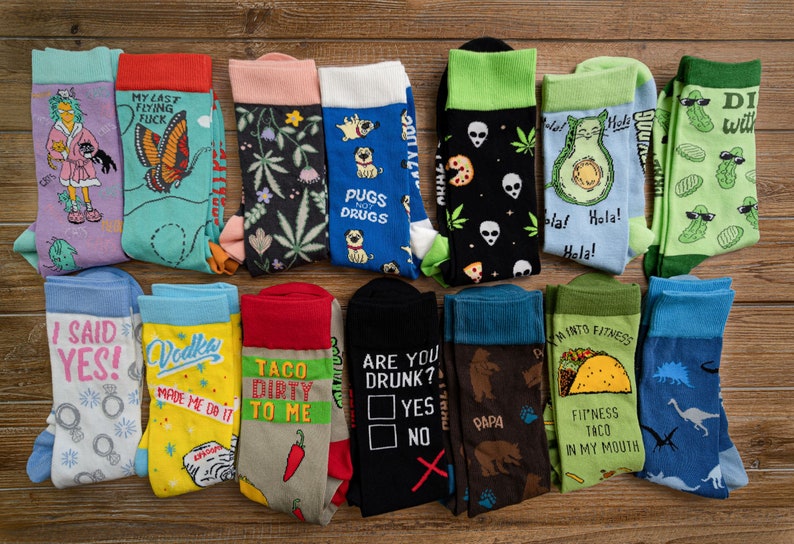 Funny Dad Socks Scuba Driver Socks Funky Shark Socks Shark - Etsy